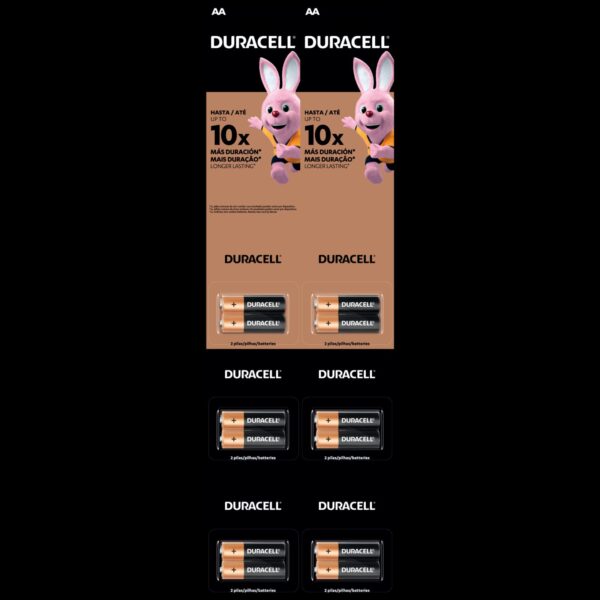 DISPLAY PILA DURACELL AA (8 UNI) - DISTRIBUIDORA BYF